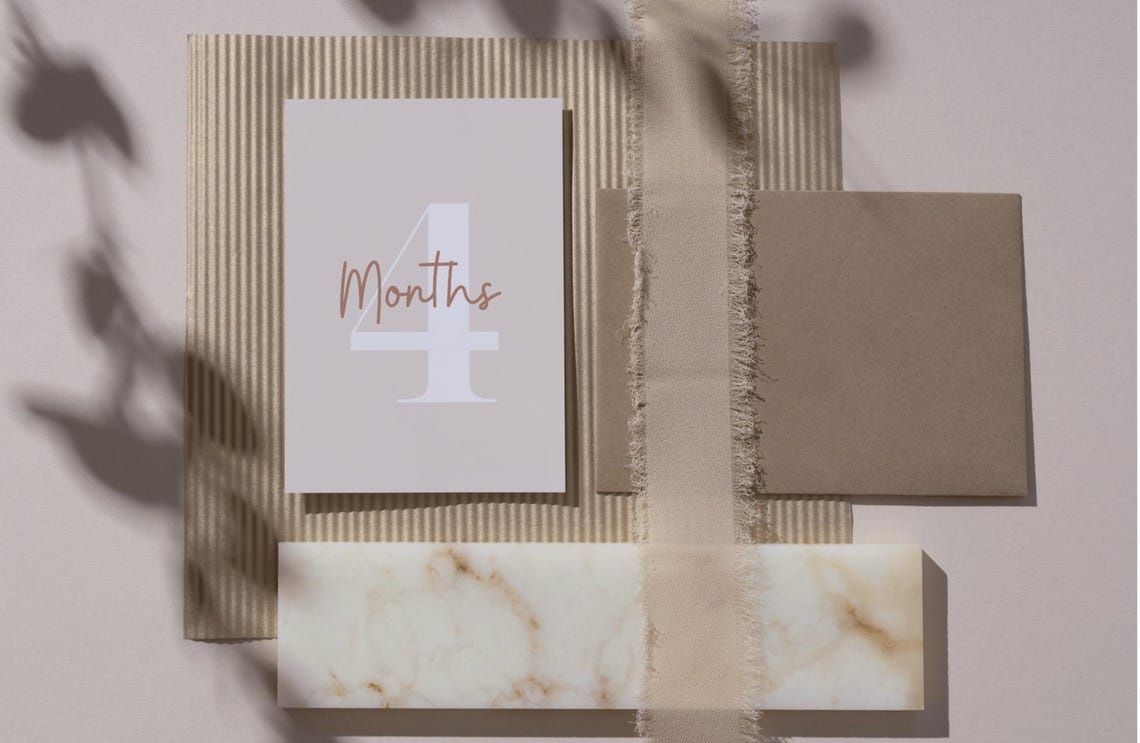 Neutral Baby Milestone Cards Printable | Gender Neutral Monthly Photo ...