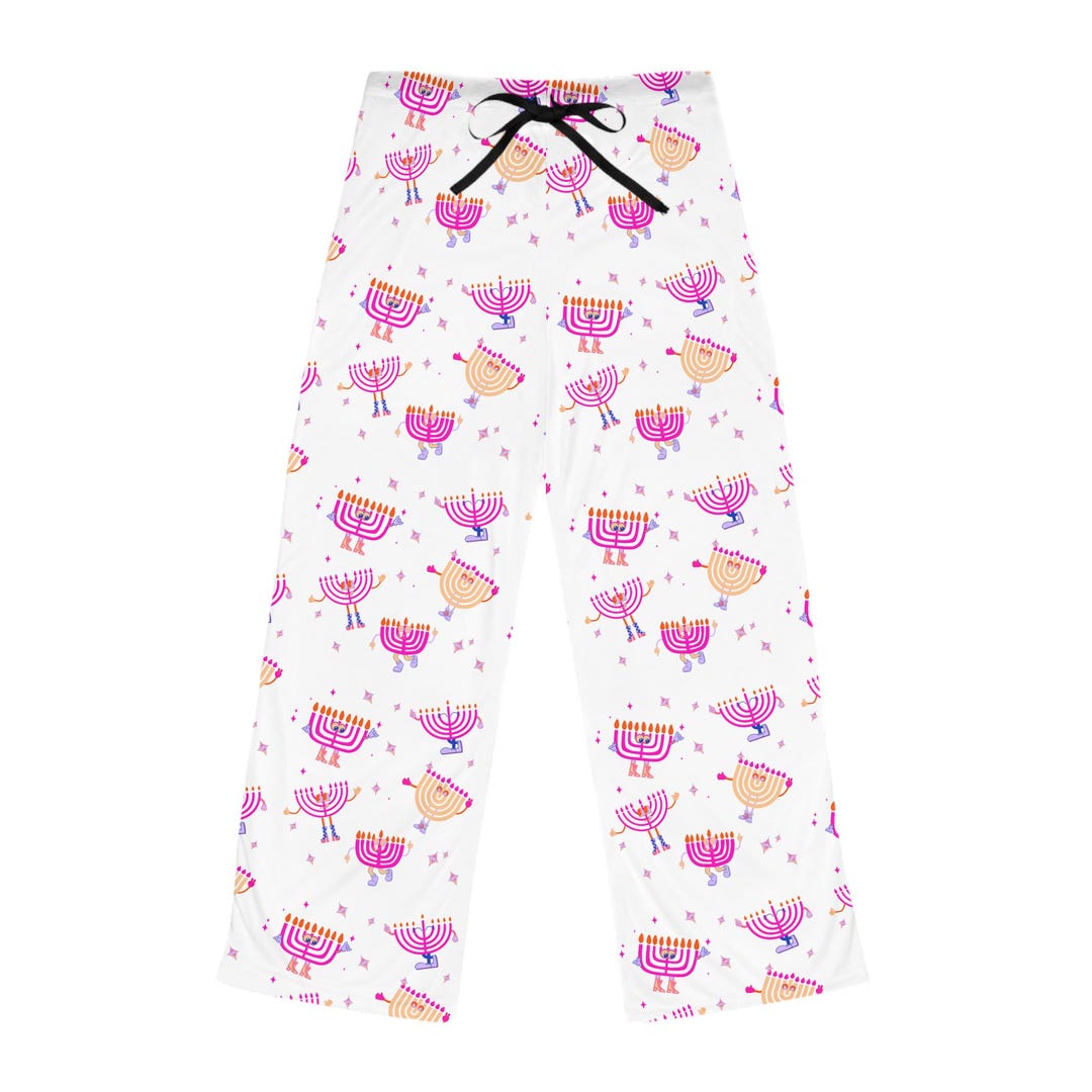 Chanukah Menorah Pajama Pants, Jewish Holiday Lounge Wear - Etsy