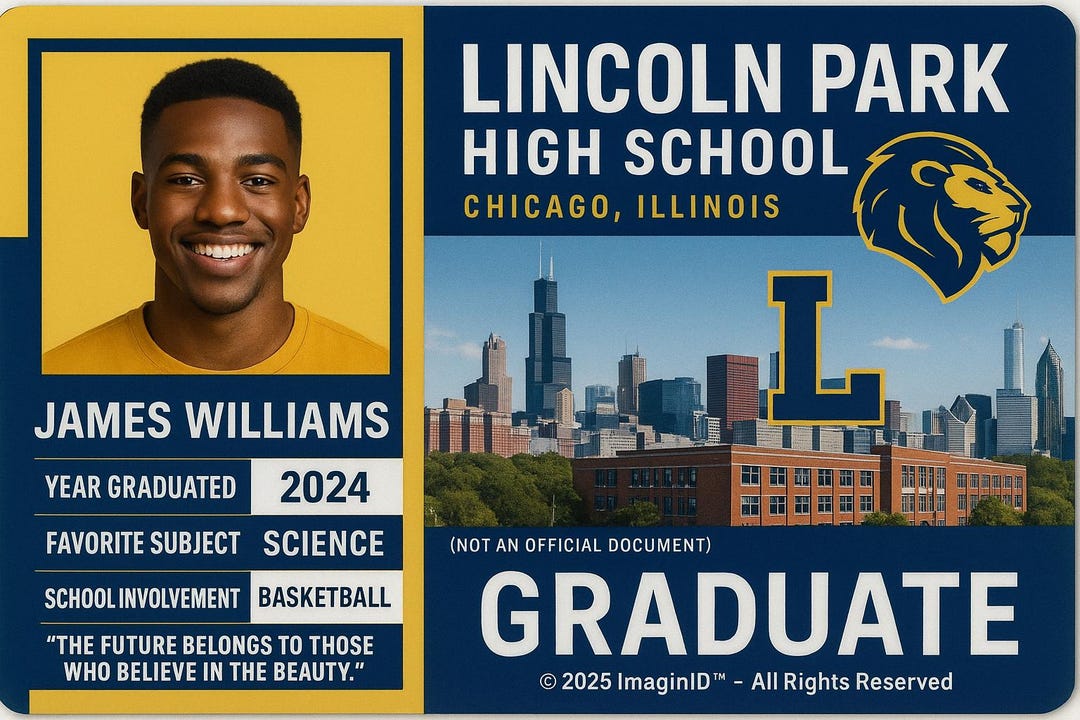 Personalized Graduate Novelty ID Card · Custom Graduation Keepsake ...