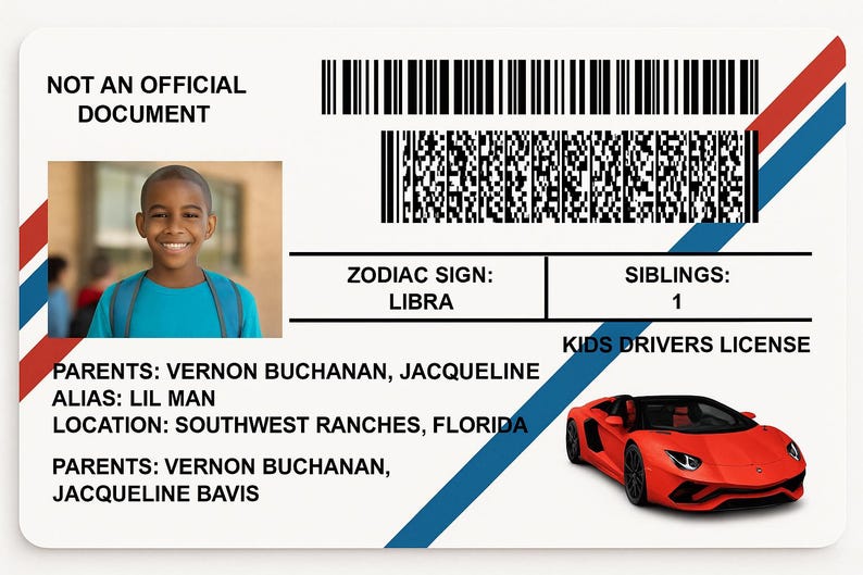 Custom Kids Driver License – Personalized Pretend Play ID (digital File ...