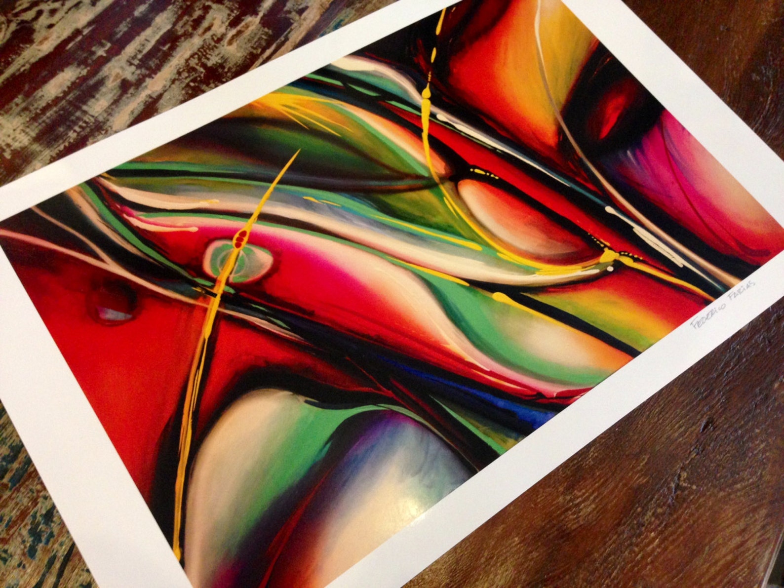 11x17 Abstract Painting PRINT on Paper Cover Stock Very - Etsy