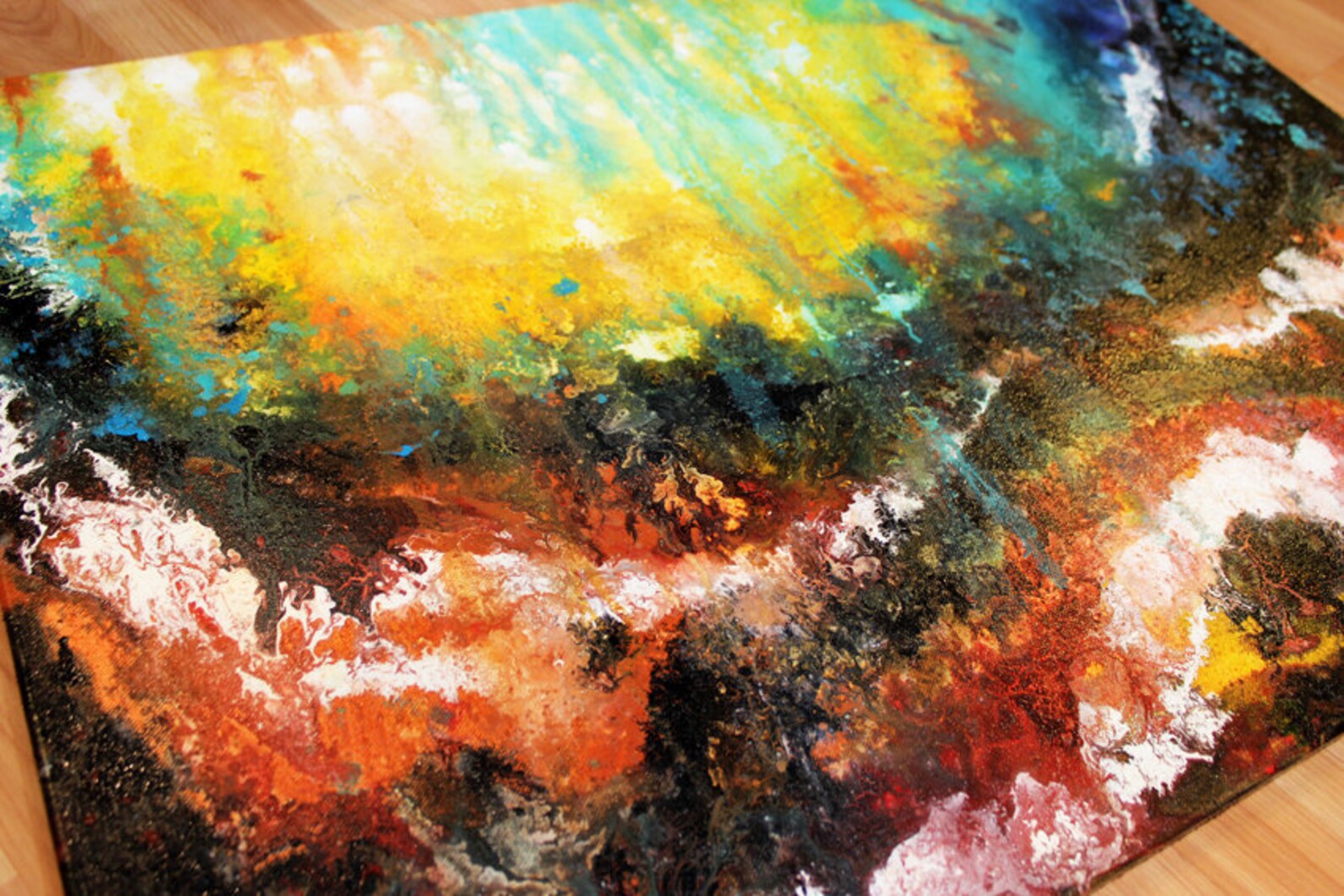 Abstract Painting Acrylic Original 24x36 Canvas Modern | Etsy