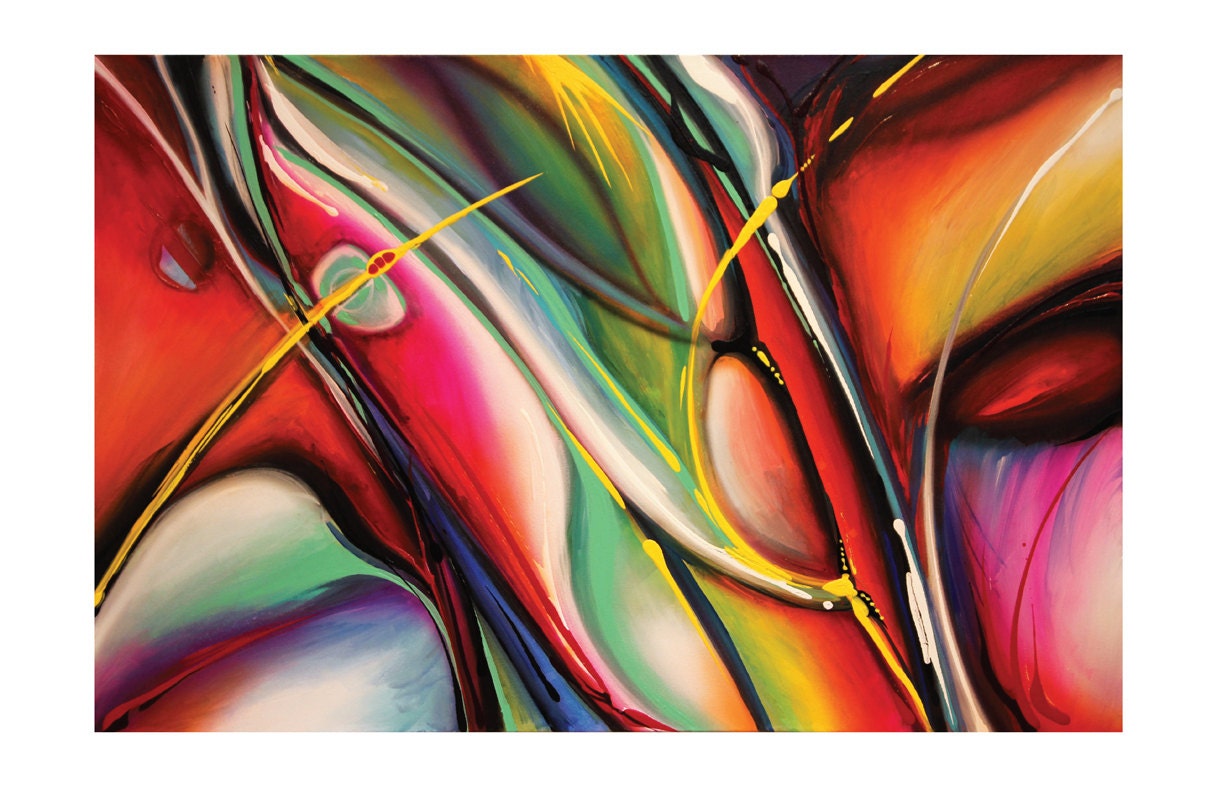 11x17 Abstract Painting PRINT on Paper Cover Stock Very - Etsy