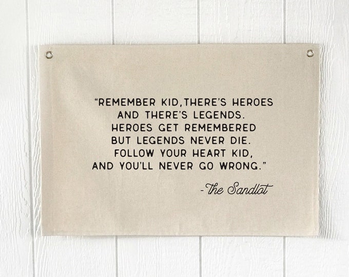 Sandlot Quote Flag, Nursery Wall Decor, Wall Art Pennant Banner, Kids ...
