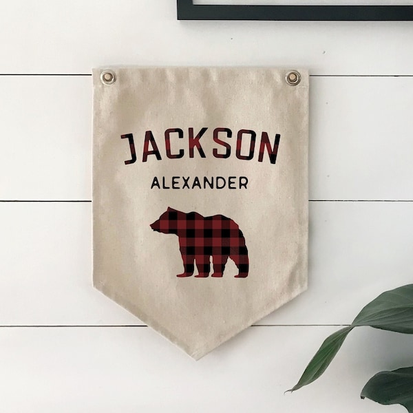 Buffalo Plaid Boys Room Decor - Etsy