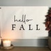 Hello Fall Sign, Fall Wall Decor, Fabric Wall Hanging, Canvas Banner ...