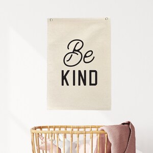 Be Kind Wall Flag, Nursery Wall Decor, Wall Art Pennant Banner, Kids ...