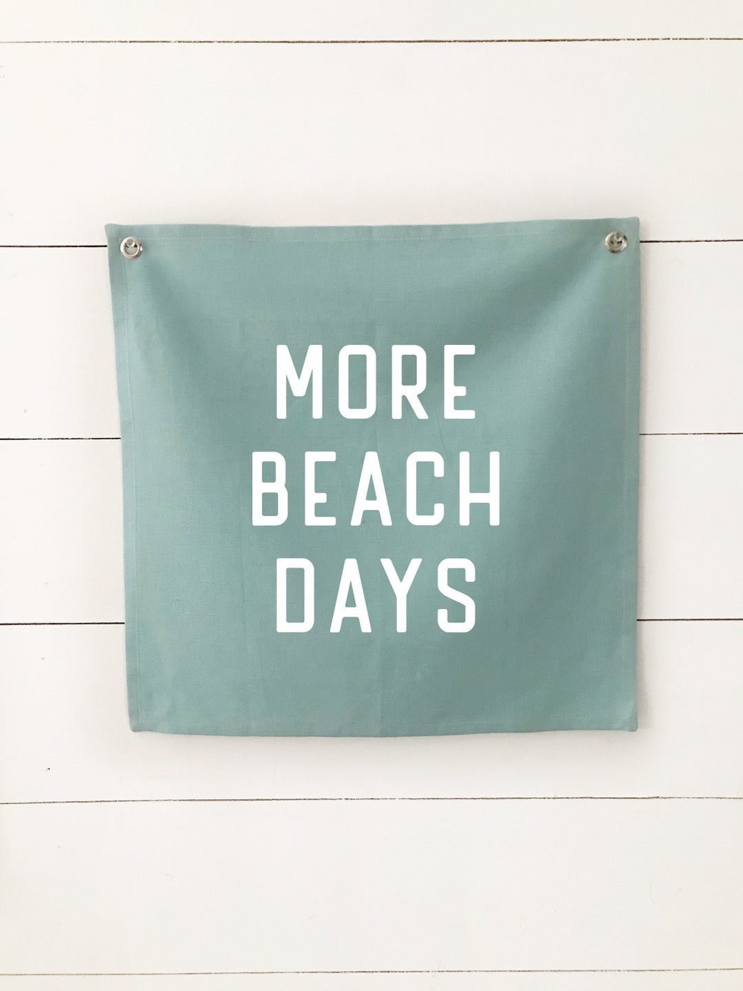More Beach Days Wall Flag Tapestry, Boho Beach Wall Decor, Linen Banner ...