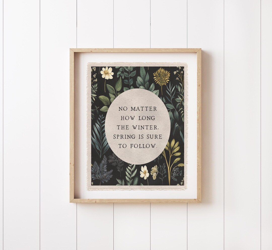 Spring Wall Art, Botanical Canvas Poster Print, Cottagecore Decor ...