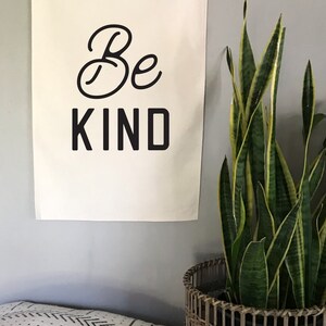 Be Kind Wall Flag, Nursery Wall Decor, Wall Art Pennant Banner, Kids ...
