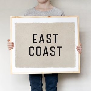 Beach Wall Decor, East Coast Canvas Poster, Surf Tapestry Flag, Coastal ...