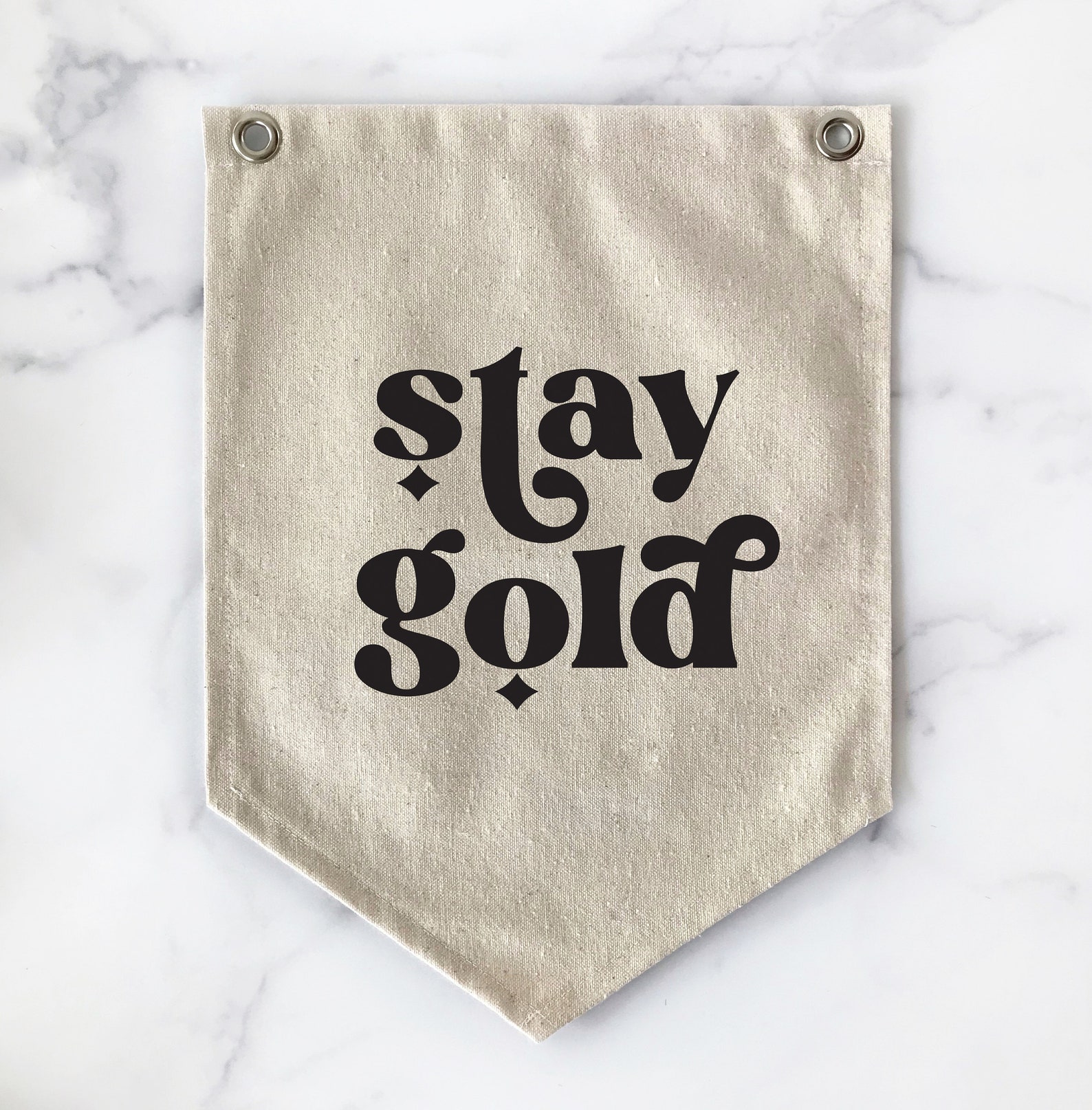 Stay Gold Hanging Canvas Sign Home Office Pennant Flag Wall - Etsy