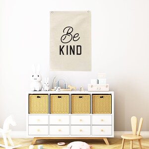 Be Kind Wall Flag, Nursery Wall Decor, Wall Art Pennant Banner, Kids ...
