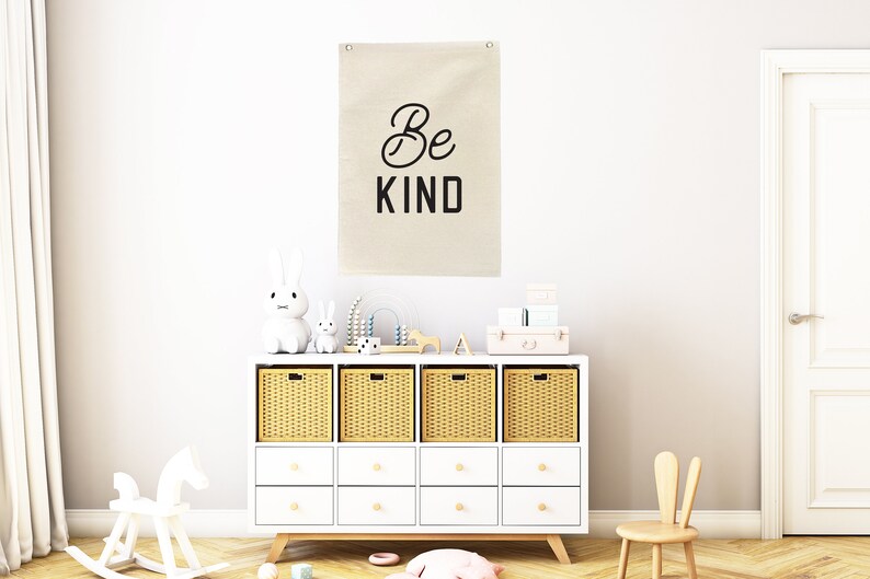 Be Kind Wall Flag Nursery Wall Decor Wall Art Pennant - Etsy