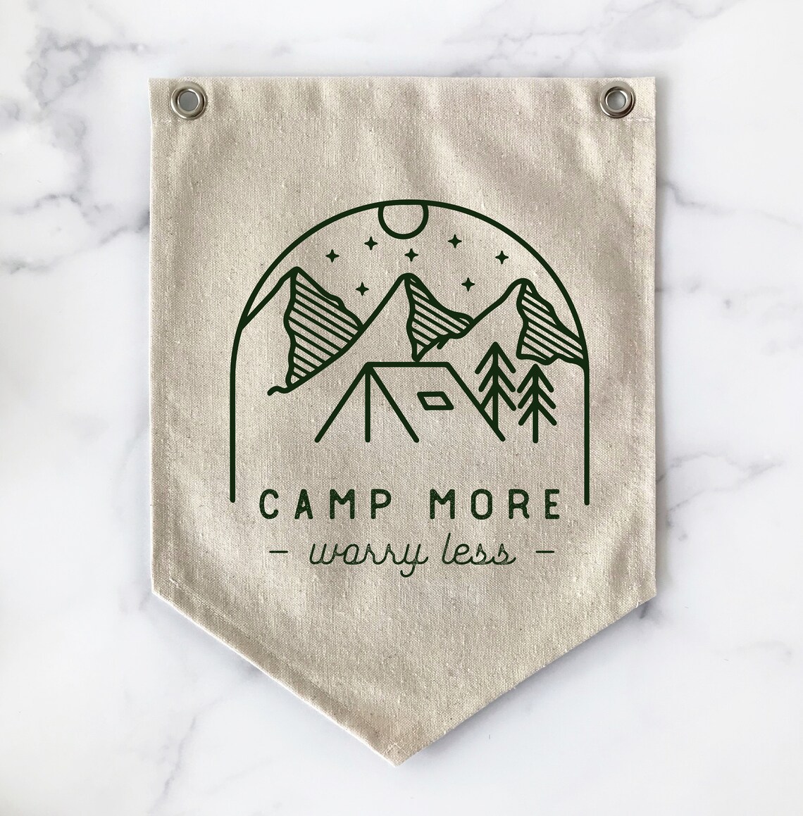 Hanging Canvas Sign Camp More Pennant Flag Wall Decor - Etsy