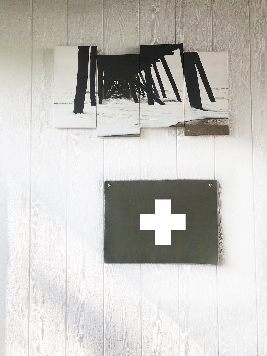 Nursery Wall Decor, Swiss Cross Canvas Flag Wall Art Banner, Living ...