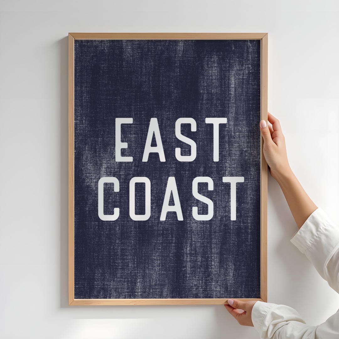 Beach Wall Decor, East Coast Canvas Poster, Surf Tapestry Flag, Coastal ...