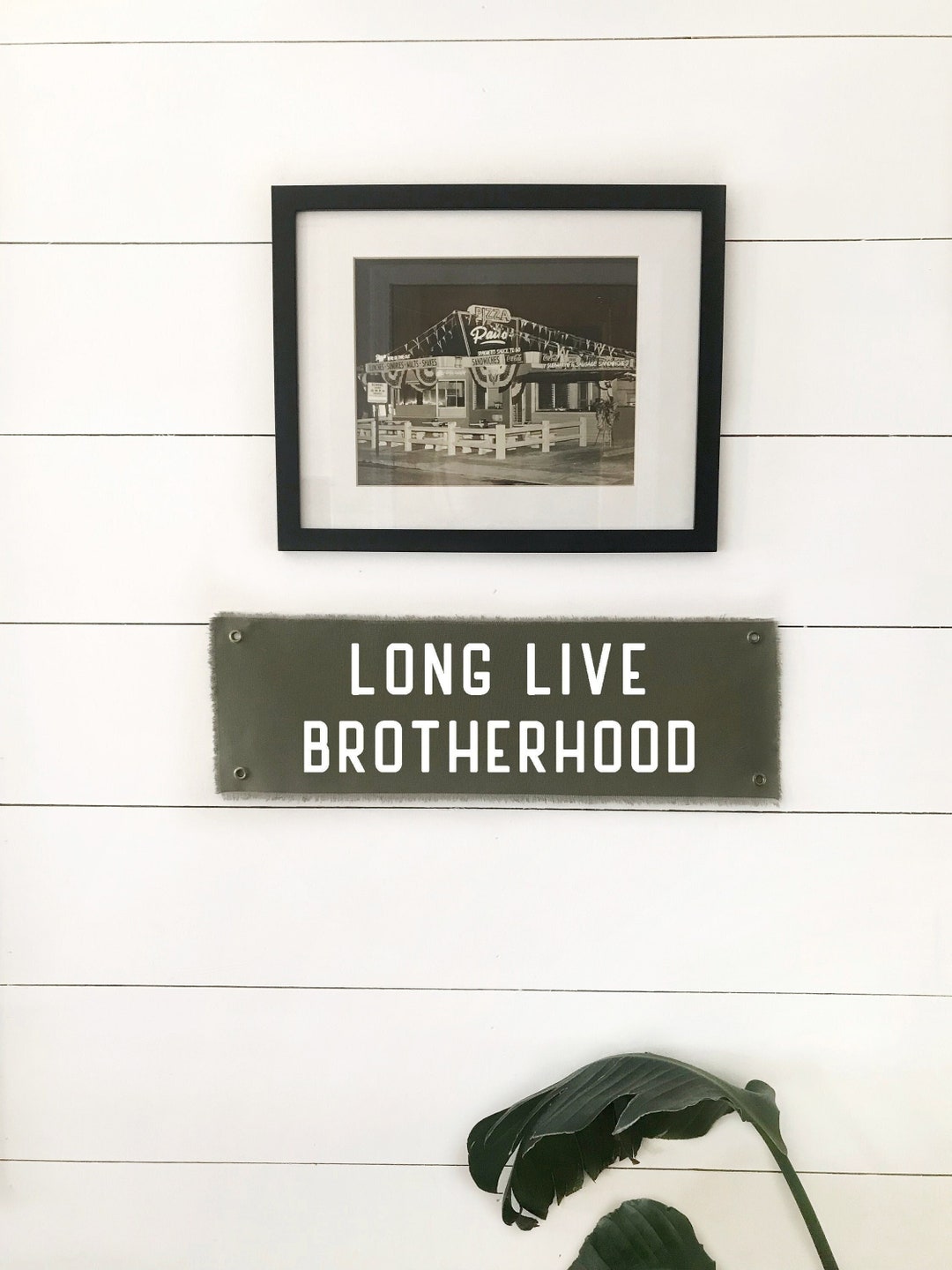 Long Live Brotherhood Sign, Hanging Canvas Banner Wall Decor, Nursery ...