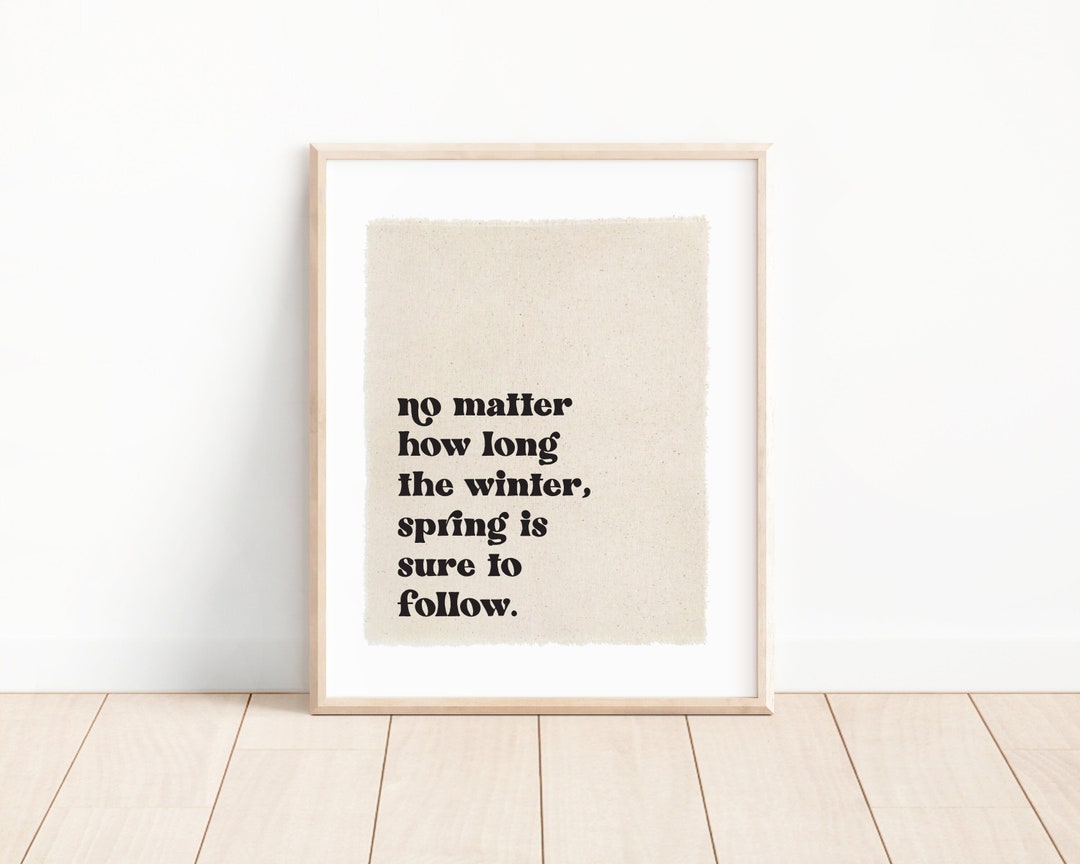 Canvas Flag, Spring Quote Wall Art, Living Room Decor, Canvas Poster ...
