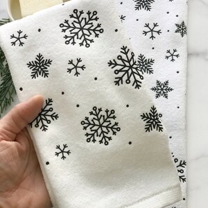 Bathroom Hand Towel Set Christmas Home Decor, Small Snowflake Fingertip ...