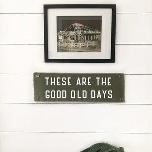 Good Old Days Sign, Hanging Canvas Banner Wall Decor, Playroom Wall Art ...