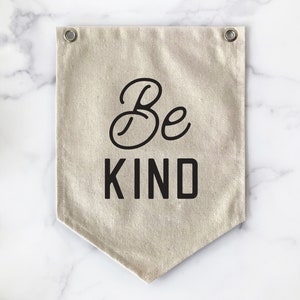 Nursery Wall Decor, Be Kind Pennant Flag Wall Art Banner, Kids Play ...