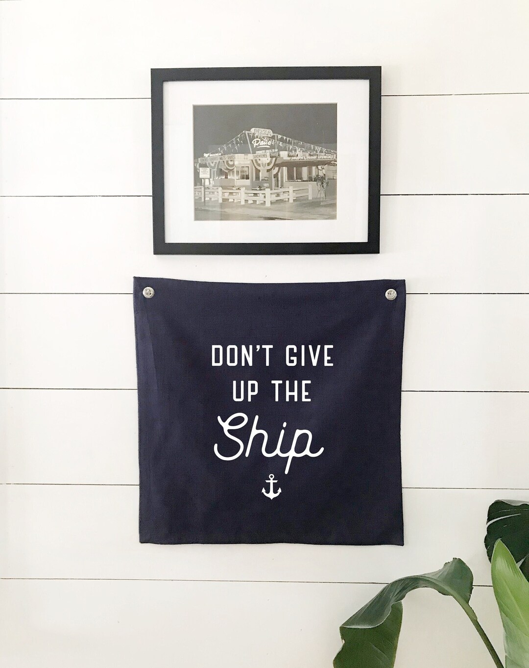 Don't Give up the Ship Wall Flag Banner, Coastal Beach Wall Decor ...