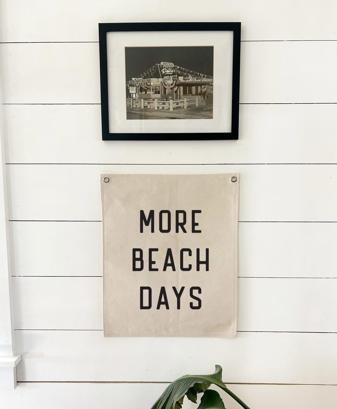 More Beach Days Canvas Banners Pennant, Beach Wall Art, Hanging Surf ...