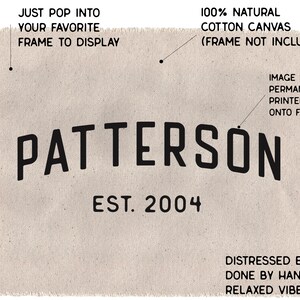 Personalized Family Name Flag Sign, Custom Wall Decor Canvas Poster ...