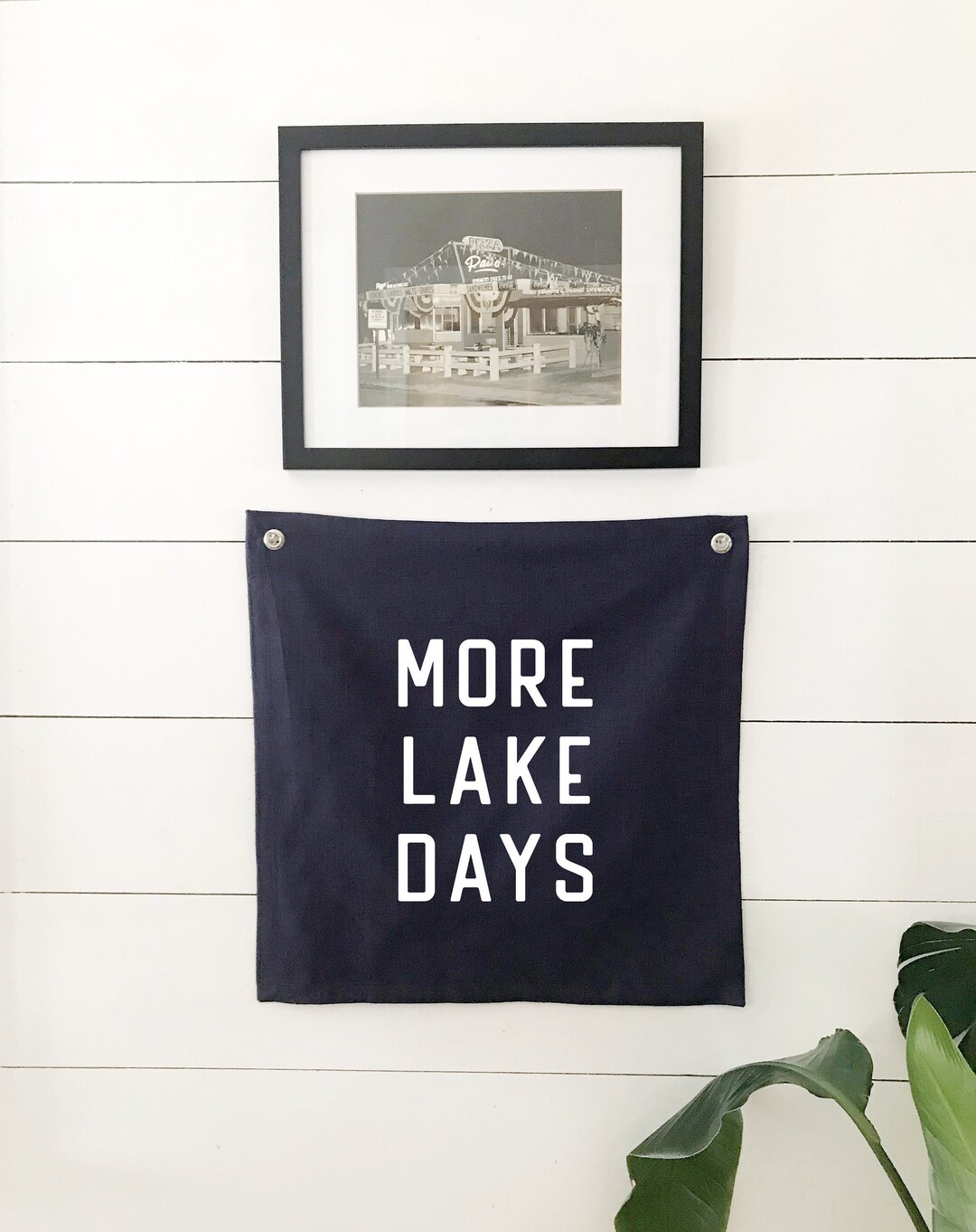 More Lake Days Wall Flag Tapestry, Lake House Wall Decor, Linen Banner ...