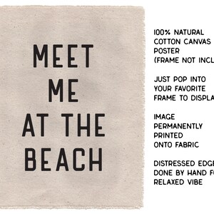 Beach Wall Art, Meet Me at the Beach Canvas Poster, Surf Tapestry Flag ...