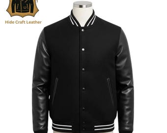 Brew Caramel Black Varsity Jacket - Etsy