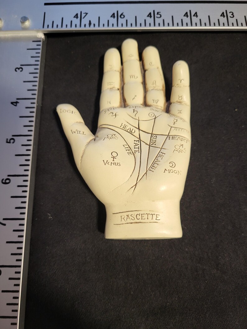 Vintage Ceramic Palmistry Hand Statue With Instructional Booklet - Etsy