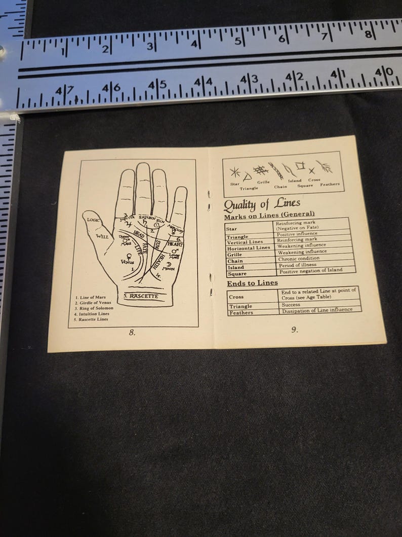 Vintage Ceramic Palmistry Hand Statue With Instructional Booklet - Etsy