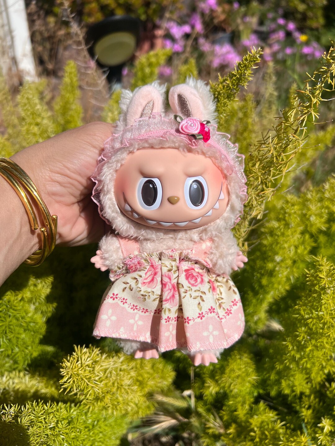 Labubu Dress Pink Rose Summer Dress Set for Labubu Dolls. Handmade in ...