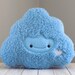 Cloud Stuffed Animal in Blue, Handmade Kawaii Smiling Cloud Plushie - Etsy