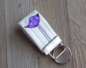 Bird key chain with blue bird Key fob with blue bird blue | Etsy