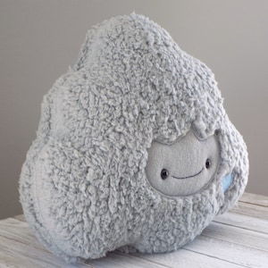 Cute Fluffy Grey Cloud Stuffed Animal, Kawaii Cloud Pillow, Cloud Plush ...
