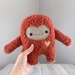 Cute Monster Stuffed Animal in Rust Orange and Beige, Kawaii Monster ...
