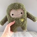 Monster Stuffed Animal in Green and Beige, Cute Monster Stuffed Animal ...