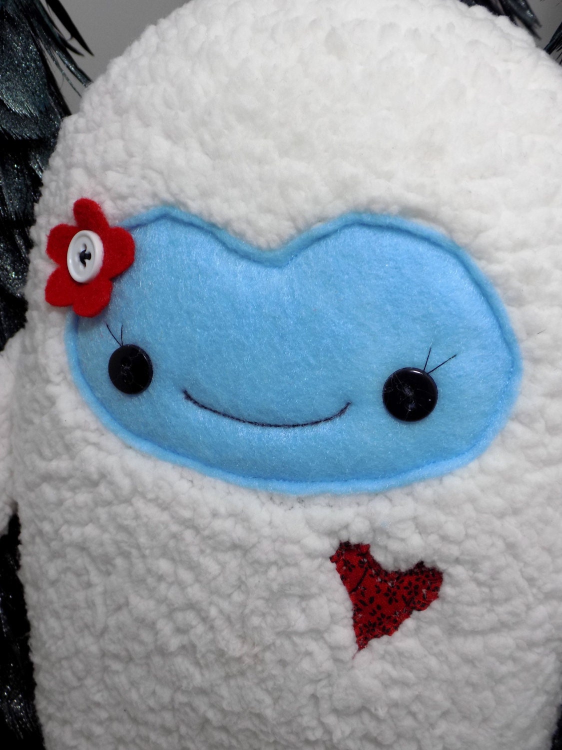 Yeti Girl Plush Toy in Red Abominable Snowman Stuffed Toy for | Etsy