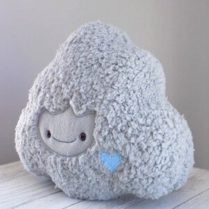 Cute Fluffy Grey Cloud Stuffed Animal, Kawaii Cloud Pillow, Cloud Plush ...