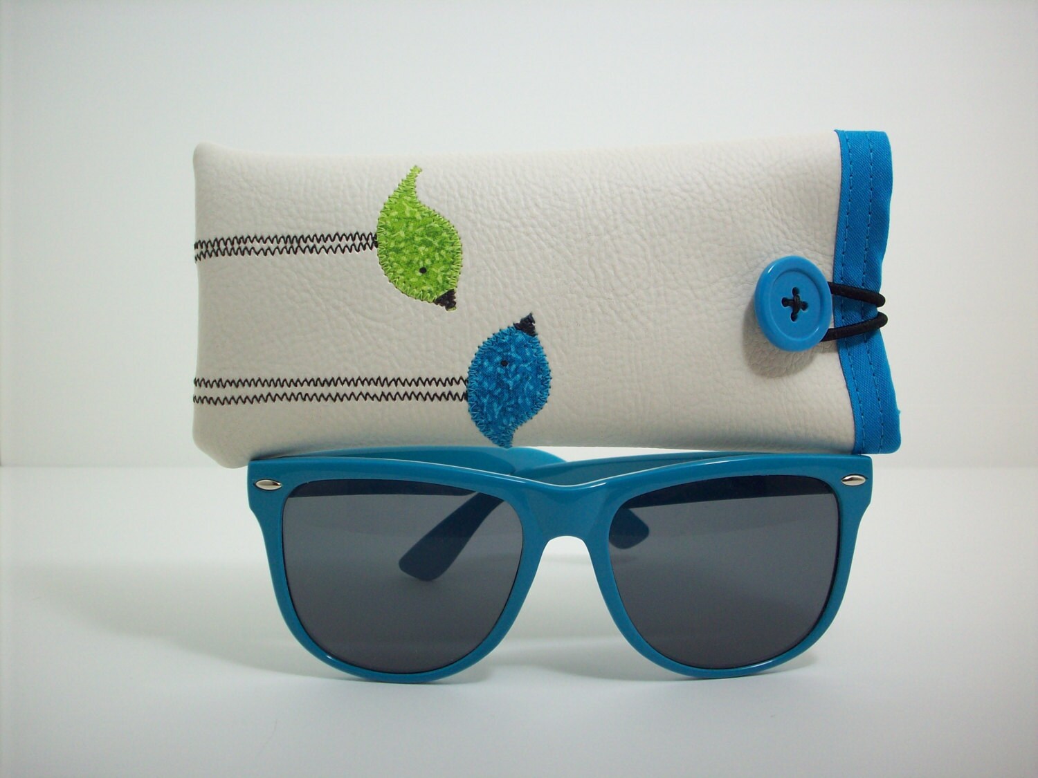 Eyeglass case Sunglass case case for glasses in cream with | Etsy