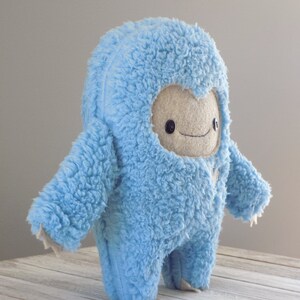 Monster Stuffed Animal in Light Blue and Beige, Cute Monster Stuffed ...
