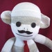A Sock Monkey With a Mustache Gomez - Etsy