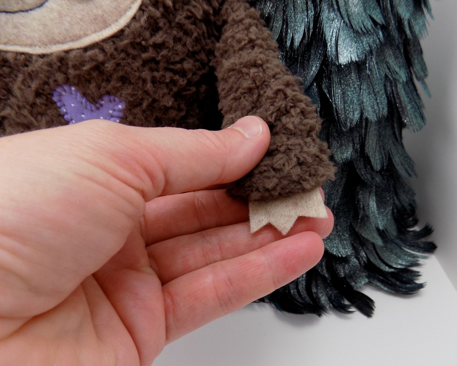 Big Foot Girl Plush Stuffed Toy in Purple Big Foot Plushie - Etsy