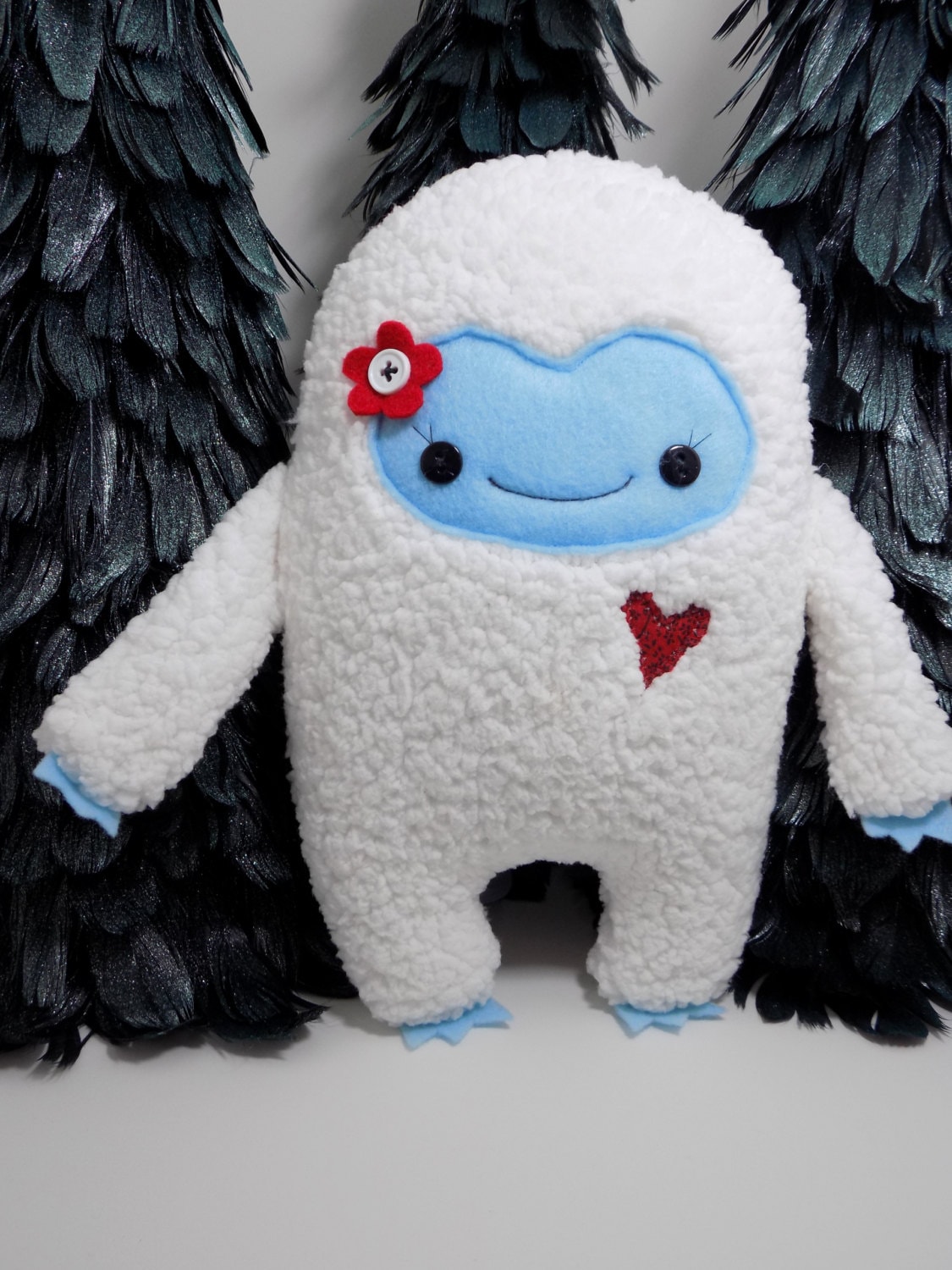 Yeti Girl Plush Toy in Red Abominable Snowman Stuffed Toy for | Etsy