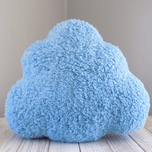 Cute Blue Cloud Stuffed Animal, Kawaii Happy Smiling Cloud Plush Toy ...
