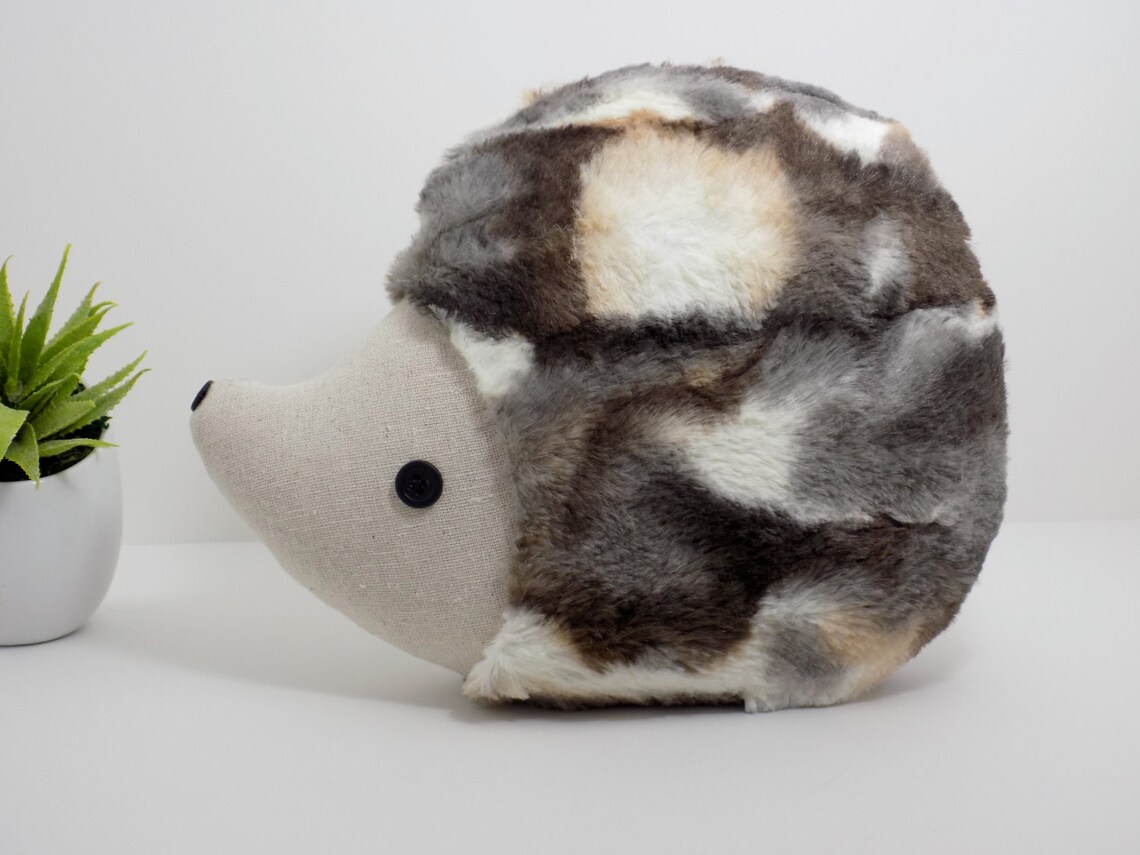 Hedgehog Pillow Plush Toy in Light Multi Tone Hedgehog | Etsy