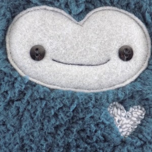 Monster Stuffed Toy in Navy Blue and Grey, Cute Monster Toy, Cute Blue ...